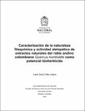 Caracterización de la naturaleza fitoquímica y actividad alelopática de ...